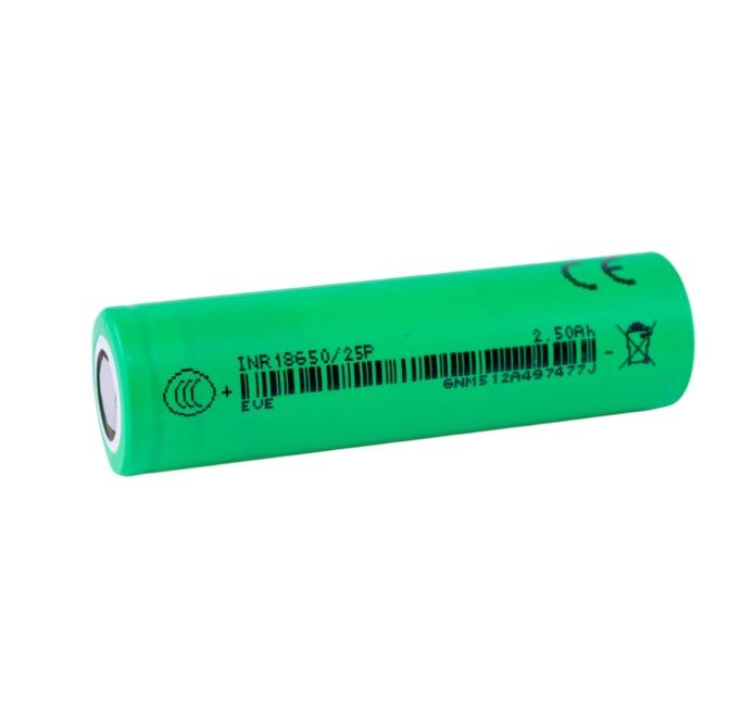 EVE 18650 3.7V (Volt) 2500 MaH 25P Lityum Şarj edilebilir 1 Adet Pil(Batarya) Pil Kutusu ...